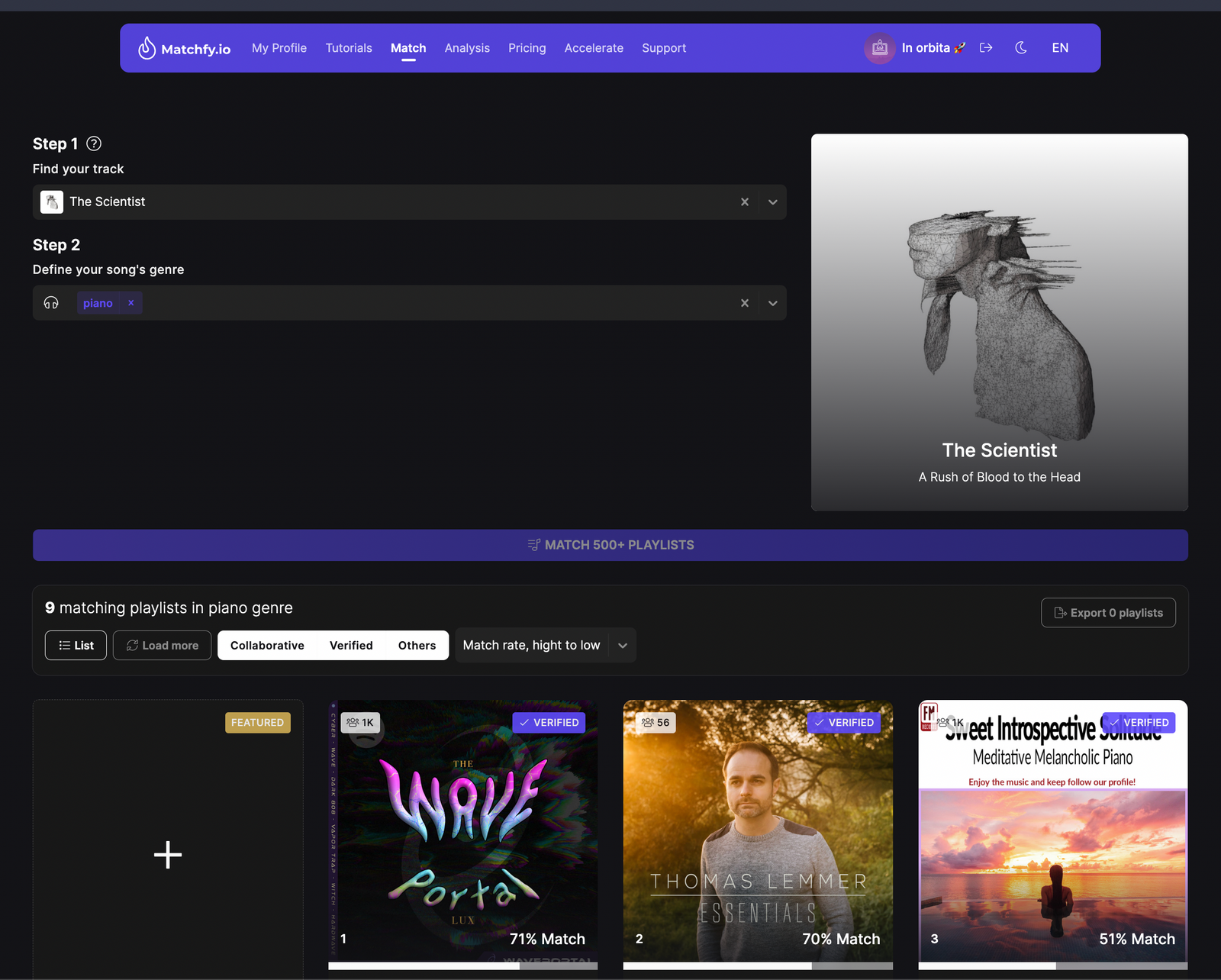 Welcome to the new version of matchfy.io!